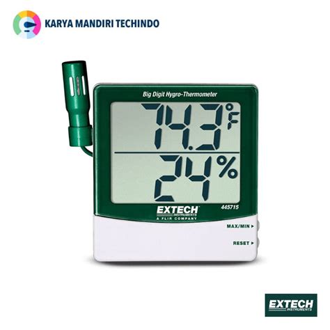 Extech 445715 Big Digit Hygro Thermometer With Remote Probe Extech 445715 Big Digit Hygro Thermometer With Remote Probe