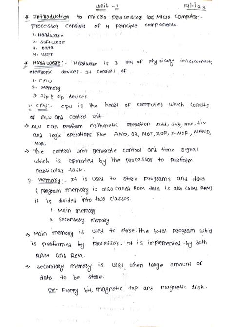 Mpmc Unit 1 Introduction To Microprocessor Components And Architecture