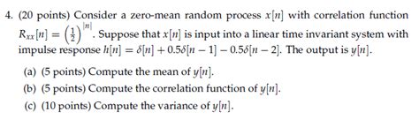 Solved Points Consider A Zero Mean Random Process Chegg