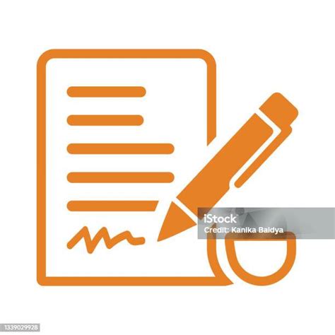 쓰기 편집 편집 쓰기 아이콘을 복사합니다 주황색 벡터 디자인 교육에 대한 스톡 벡터 아트 및 기타 이미지 교육 권위 기사
