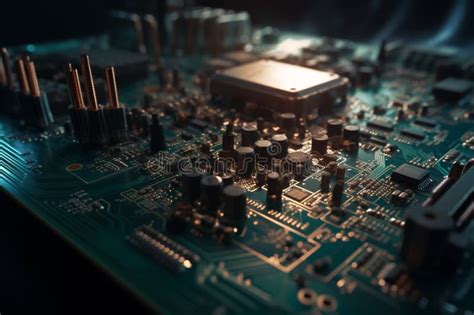Ai Supercomputer Chrome Insane Level Of Detail Throughout Circuitry By