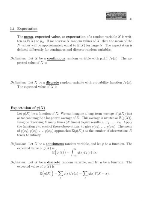 Pdf Chapter 3 Expectation And Variancefewster325notesch3blankpdf