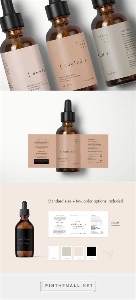 Boost Your Skincare Business With Customizable 2 Oz Bottle Labels Template Beauty Products