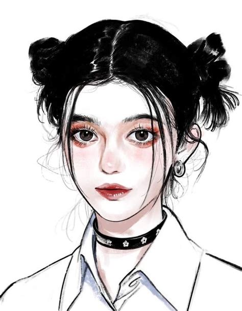 아이패드자료에 있는 짱다르크 짱님의 핀 캐릭터 초상화 그림 얼굴 그림