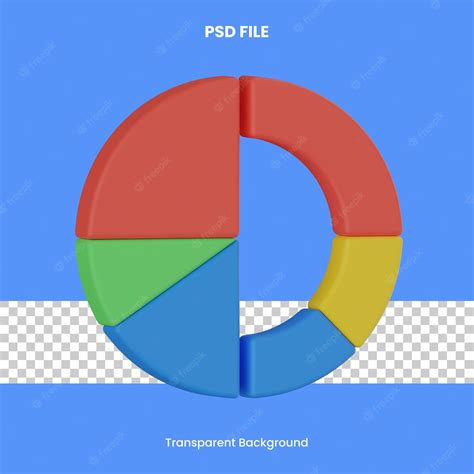 premium psd donut chart 3d rendering icon illustration analytics