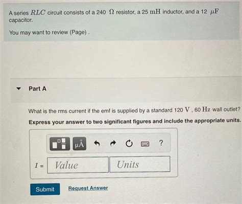 solved a series rlc circuit consists of a 240Ω resistor a