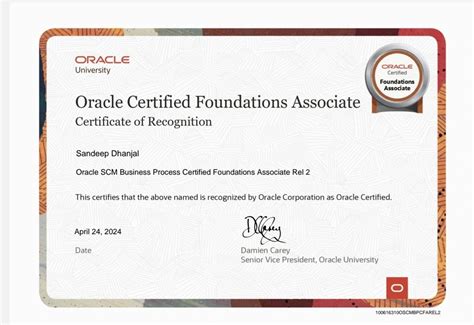 Sandeep Singh Dhanjal On Linkedin Oracle Oraclecertification