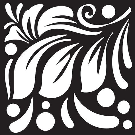 Premium Vector Abstract Floral Pattern Cut File Stencil Ornamental Decoration Art
