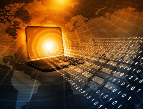 Binary Streams Stock Illustration Illustration Of Technical 114487