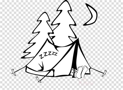 Camping Black And White Clip Art Island Camping Graphic Black White