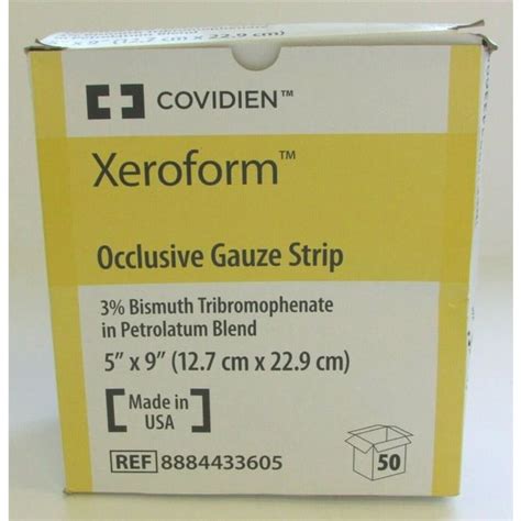 Cardinal Health Xeroform Occlusive Dressing 5 X 9 Box Of 50 Shelhealth