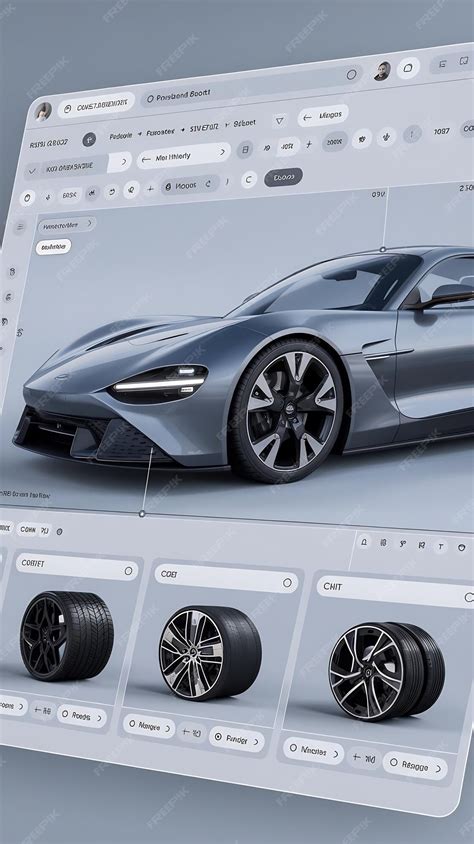 Light Interface Mockup Of Professional Cad Computer Software With Edit Of Project Of A Modern