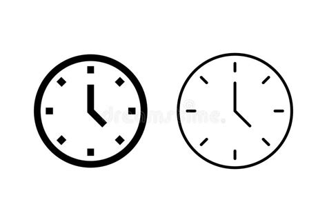 Clock Icon Time Icon Vector Watch Icon Symbol Stock Vector Illustration Of Deadline