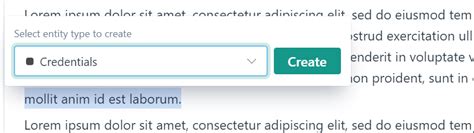 ui improvements for create entity popup in rich text ideas