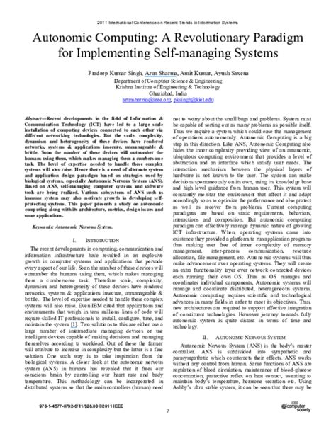 Pdf Autonomic Computing A Revolutionary Paradigm For Implementing Self Managing Systems