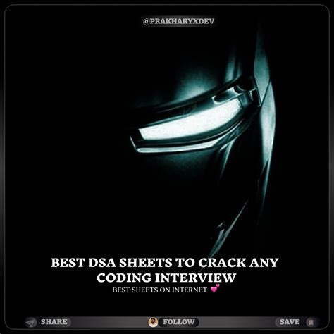 Best Dsa Sheets To Crack Any Coding Interview ️ Save For Later