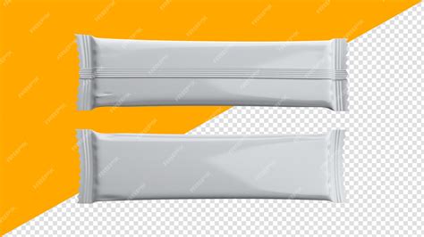 패키지 브랜딩 3d 그림을 위한 화이트 초콜릿 또는 웨이퍼 팩 전면 및 후면 Mockup 프리미엄 Psd 파일