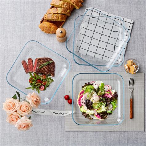 Nutriups 4 Pack Glass Salad Plates Tempered Glass