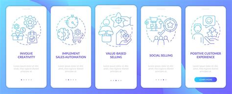 Selling Tendencies Blue Gradient Onboarding Mobile App Screen Sales