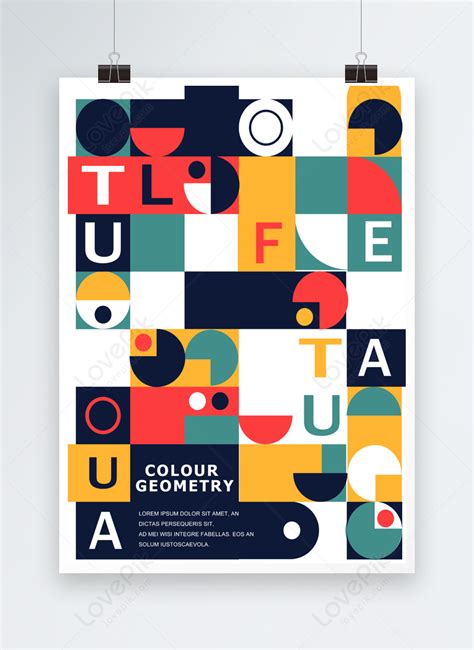 다채로운 기하학적 모자이크 전단지 포스터 이미지 사진 464774610 무료 다운로드
