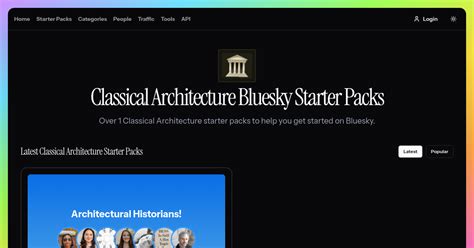 Classical Architecture Bluesky Starter Packs 1 Lists • Feb 2025