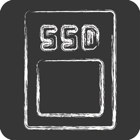 Premium Vector Icon Ssd Suitable For Computer Components Symbol Chalk Style Simple Design
