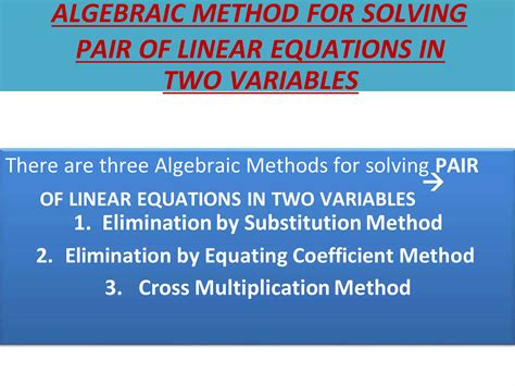 Project Ppt On Pair Of Linear Equations In Two Variables Class 10