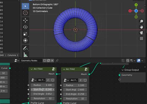 Workflow Geometry Nodes Arc Curve To Mesh Endpoints Dont Align Blender Stack Exchange