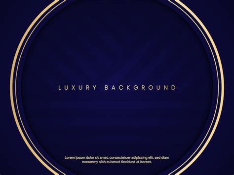 럭셔리 로얄 블루와 골든 추상적 인 배경 프리미엄 벡터