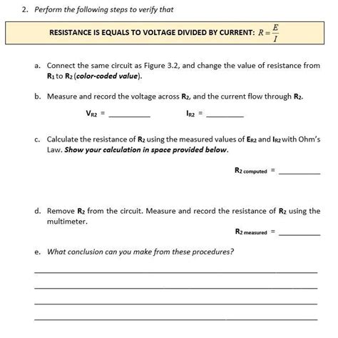Solved OHM S LAW RELATIONSHIP EXPERIMENT NO 3 OBJECTIVES Chegg Com