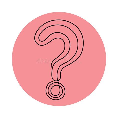 Question Mark One Line Art Hand Drawn Asking Sign Idea Continuous