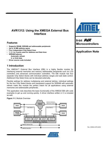 Avr1312 Using The Xmega External Bus Interface