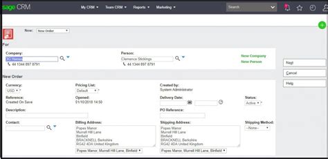 Insights Of Billing And Shipping Addresses Within Sage Crm Order Entry