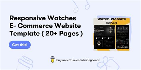 Responsive Watches E Commerce Website Template 20 Pages