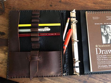 Planner Binder 3 Ring Notebook Binder Leather Planner Binder