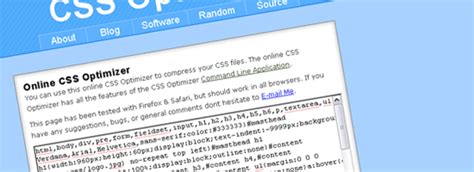Web Based Tools For Optimizing Formatting And Checking CSS