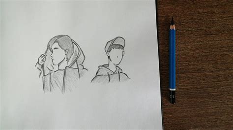 رسم شخصيتين من الأنمي بدون ملامح بطريقة سهلة بالخطوات للمبتدئين تعليم