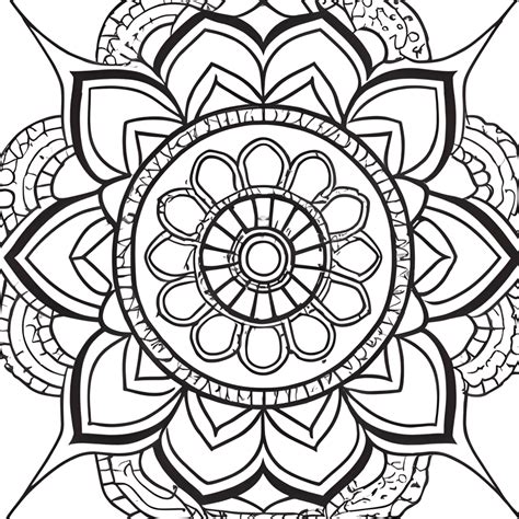 Mandalas Kleurplaat Zwart En Wit · Creative Fabrica