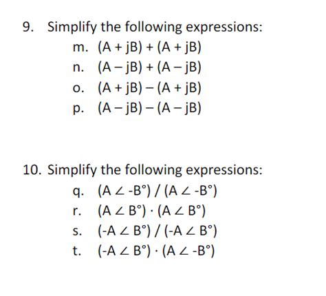 Solved Simplify The Following Chegg Com
