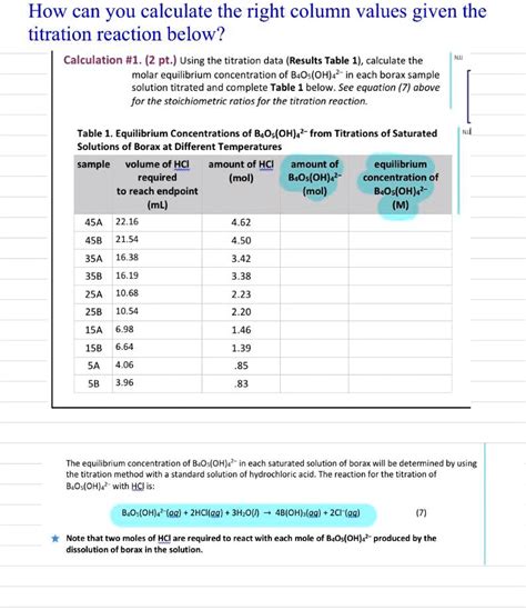 solved how can you calculate the right column values given the