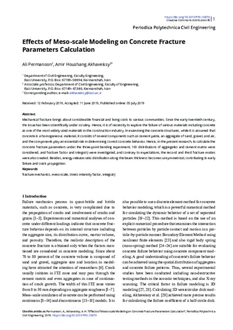 pdf effects of meso scale modeling on concrete fracture parameters
