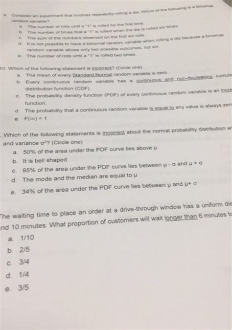 solved consider an experiment that involves repeatedly de