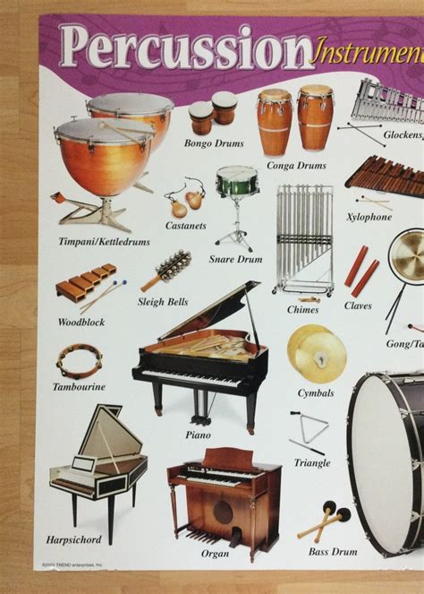 Percussion Instruments Chart School Spot