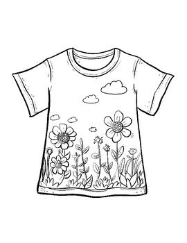 A T Shirt Coloring Page By Deardd Tpt