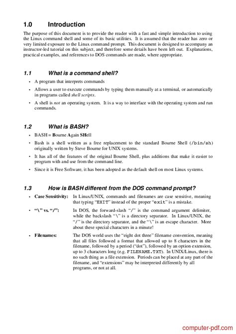 Commands In Shell Programming