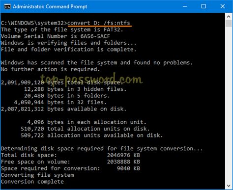Convert Fat To Ntfs With Cmd Password Recovery