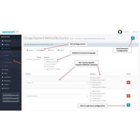 OpenCart Change Payment Method By Country OpenCart Change Payment Method By Country
