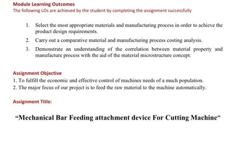 Solved Module Learning Outcomes The Following Los Are