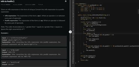 Dsa Leetcode Java Stack Infixtopostfix Codingjourney Problemsolving Yeshpatel Viroja