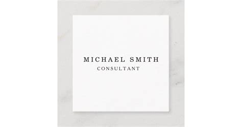 Personalized Custom Minimalist Modern Qr Code Logo Square Business Card Zazzle